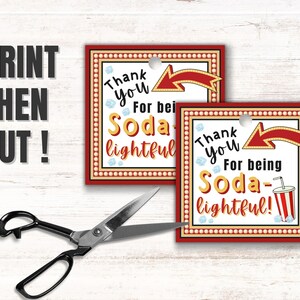 Soda Gift Tag Teacher Appreciation Tags Staff Appreciation Soda ...