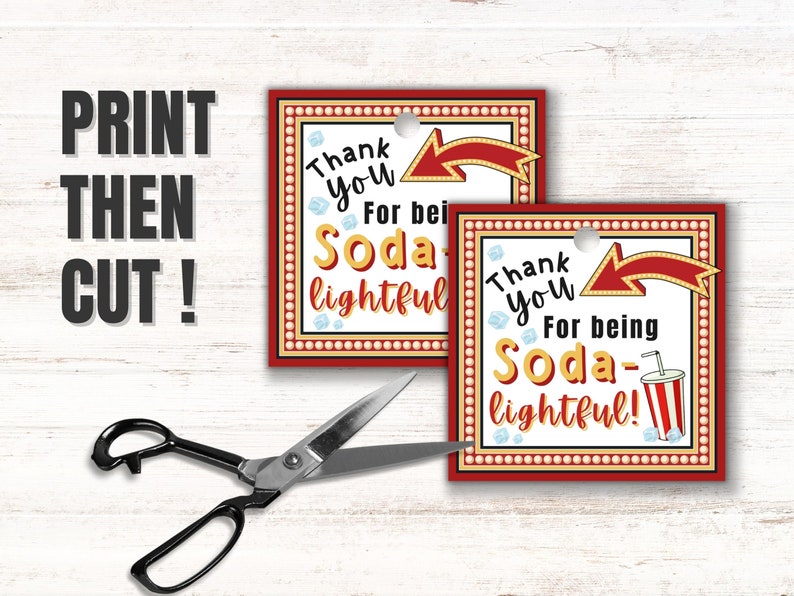 Soda Gift Tag Teacher Appreciation Tags Staff Appreciation Soda ...