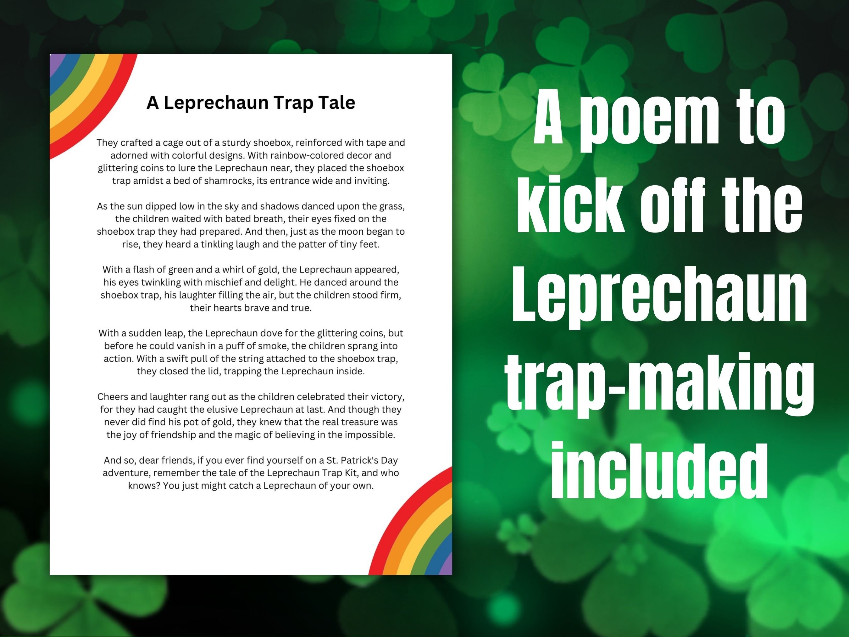 Leprechaun Trap Kit Printable, St Patrick's Day Catch a Leprechaun, DIY ...
