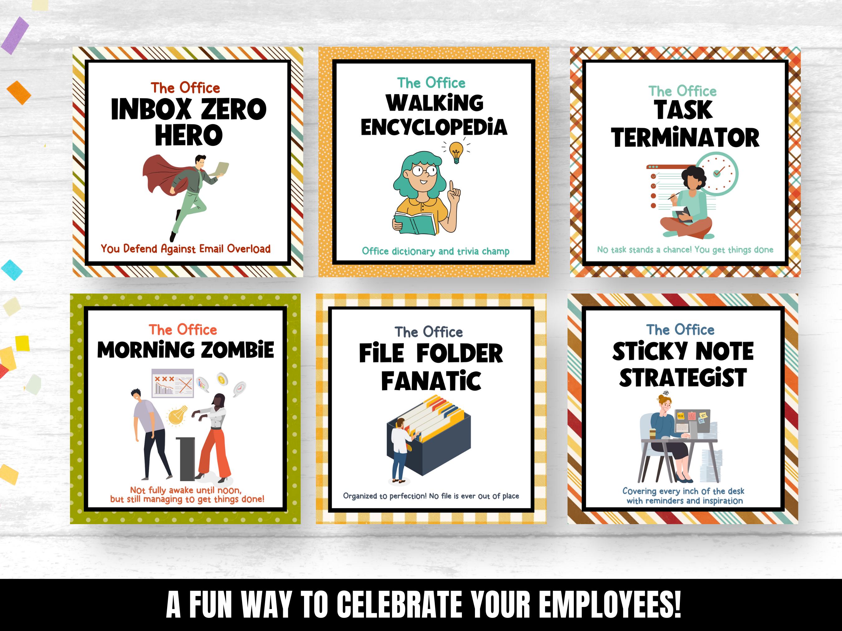 Funny Employee Appreciation Tags - Team Recognition Gift Tags, Staff ...