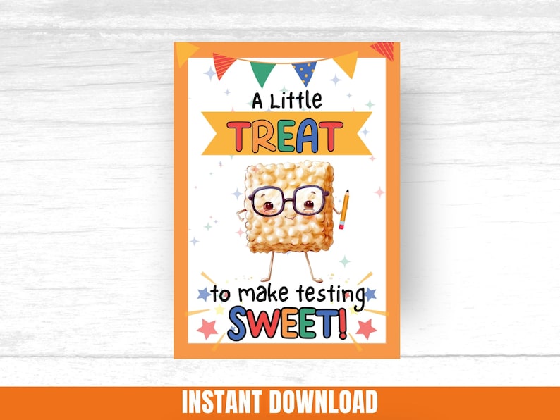 Testing Tags Student Encouragement Testing Card Classroom Testing Treat ...