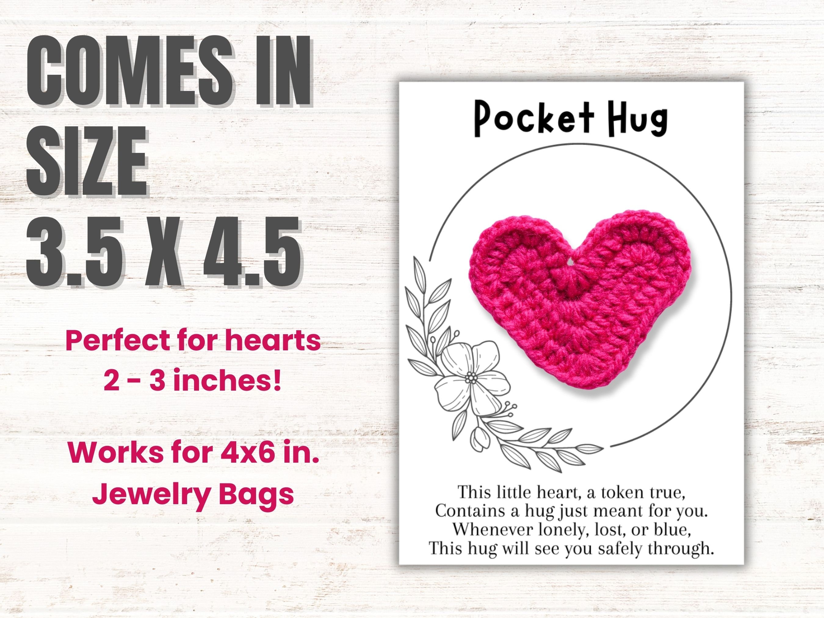 Printable Card for Pocket Hug Pocket Hug Heart Card Template Card ...