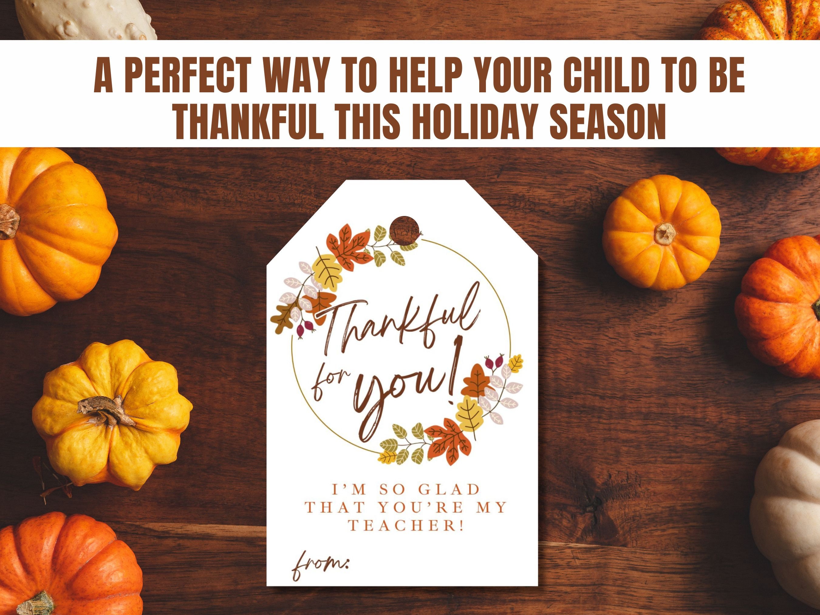 Printable Thankful Notes for Teachers, Thank You Teacher Gift Tag ...