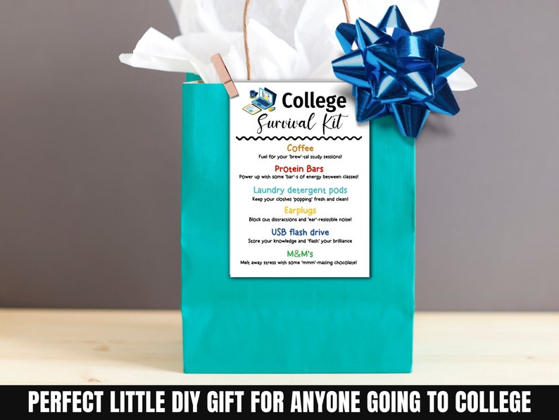 College Survival Kit Gift Tags Printable College Survival Kit ...