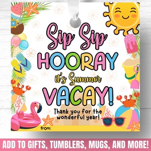 End of Year Teacher Appreciation Tag Thank You Teacher End of Year ...