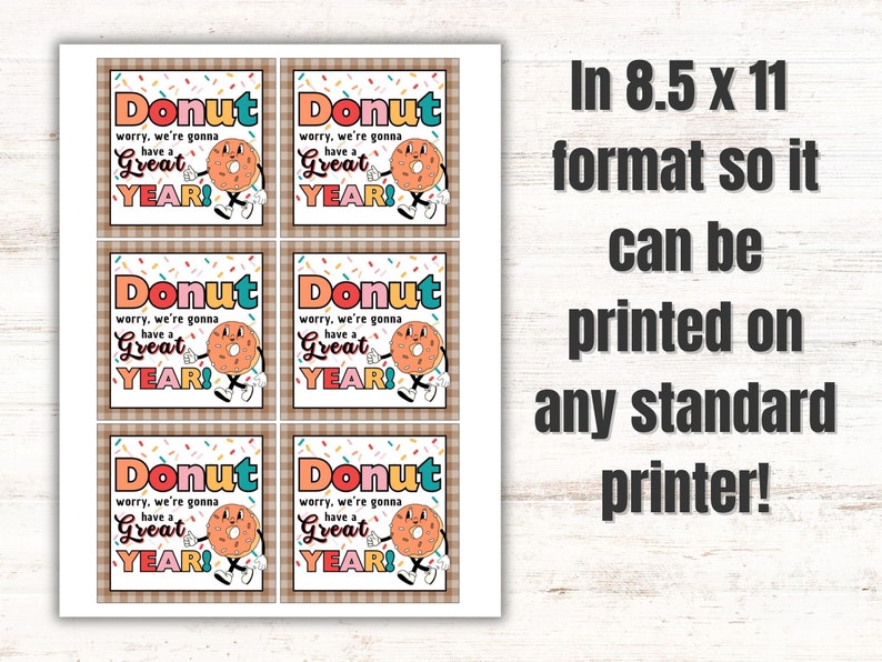 Back to School Donut Tag Printable 1st Day of School Tag Donut Worry ...