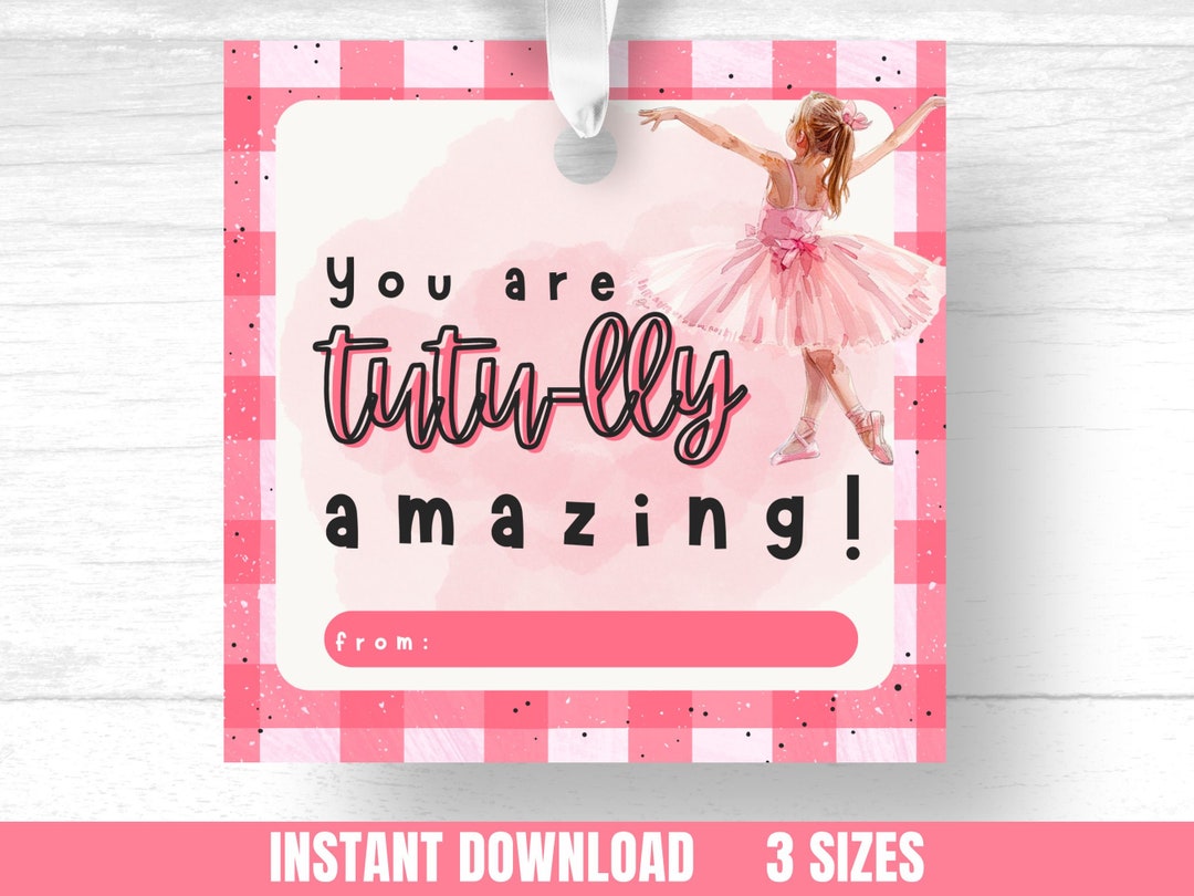Dance Teacher Gift Tag, Dance Teacher Appreciation Tag, Ballerina Gift ...
