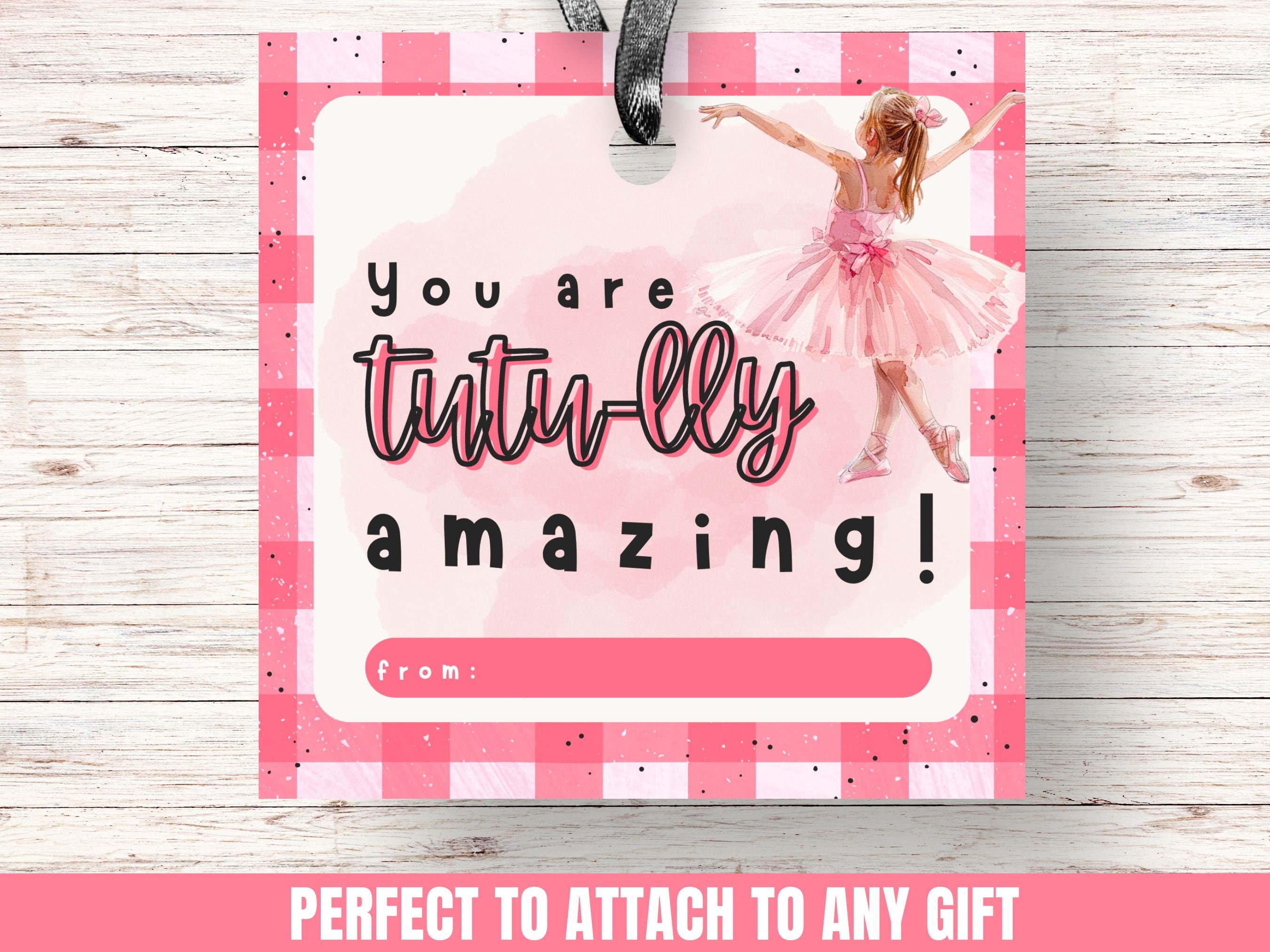 Dance Teacher Gift Tag, Dance Teacher Appreciation Tag, Ballerina Gift ...