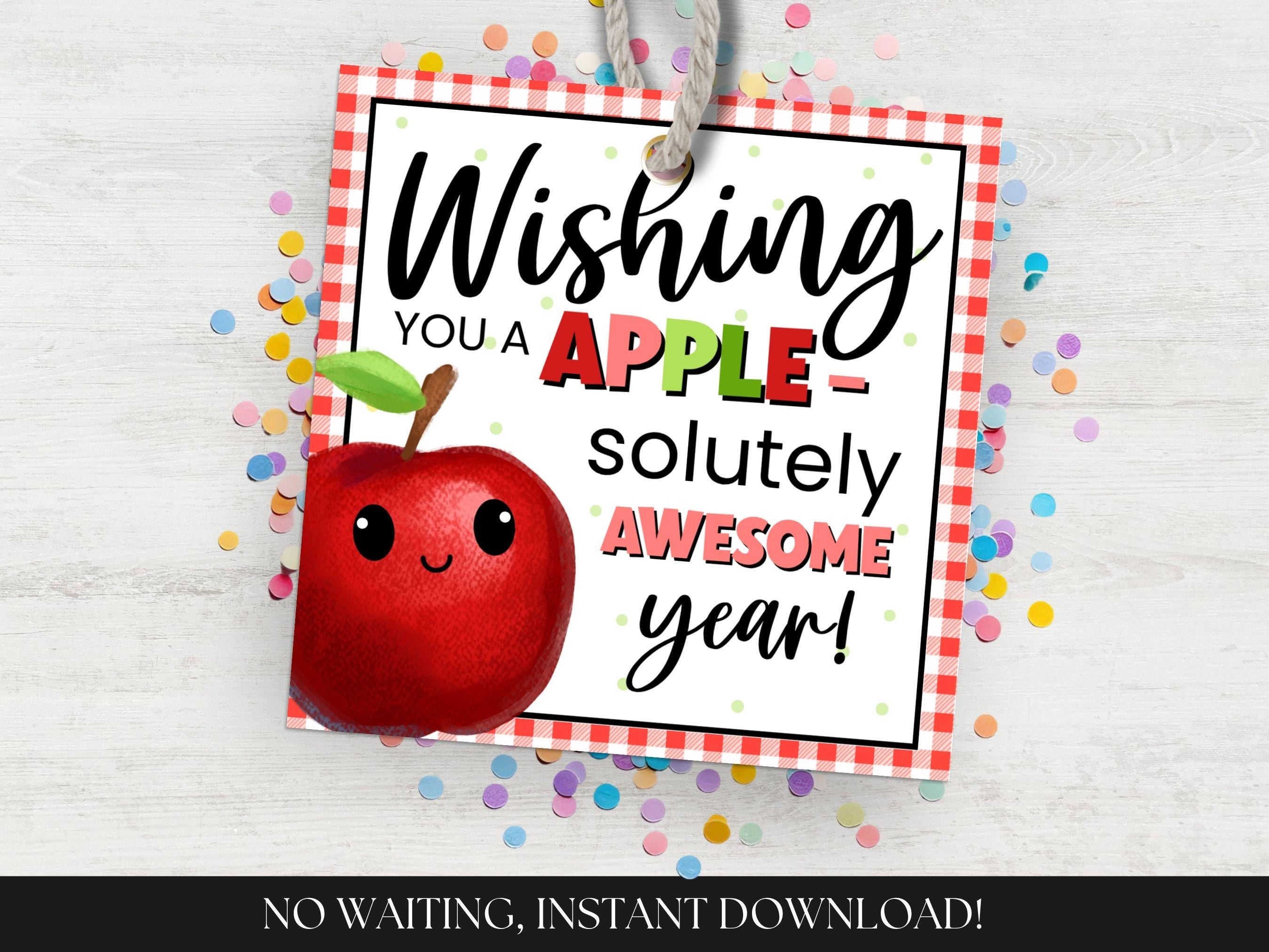 Apple Back to School Teacher Appreciation Tag Printable Student Back to ...