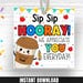 Teacher Appreciation Tag Drink Sip Sip Hooray Coffe Printable Sip Sip ...