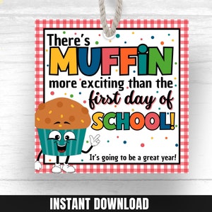 First Day of School Gift Tags for Students Snack Tag Classroom Back to ...