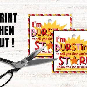 Employee Appreciation Tag, Teacher Appreciation Gift Tags, Co-worker ...