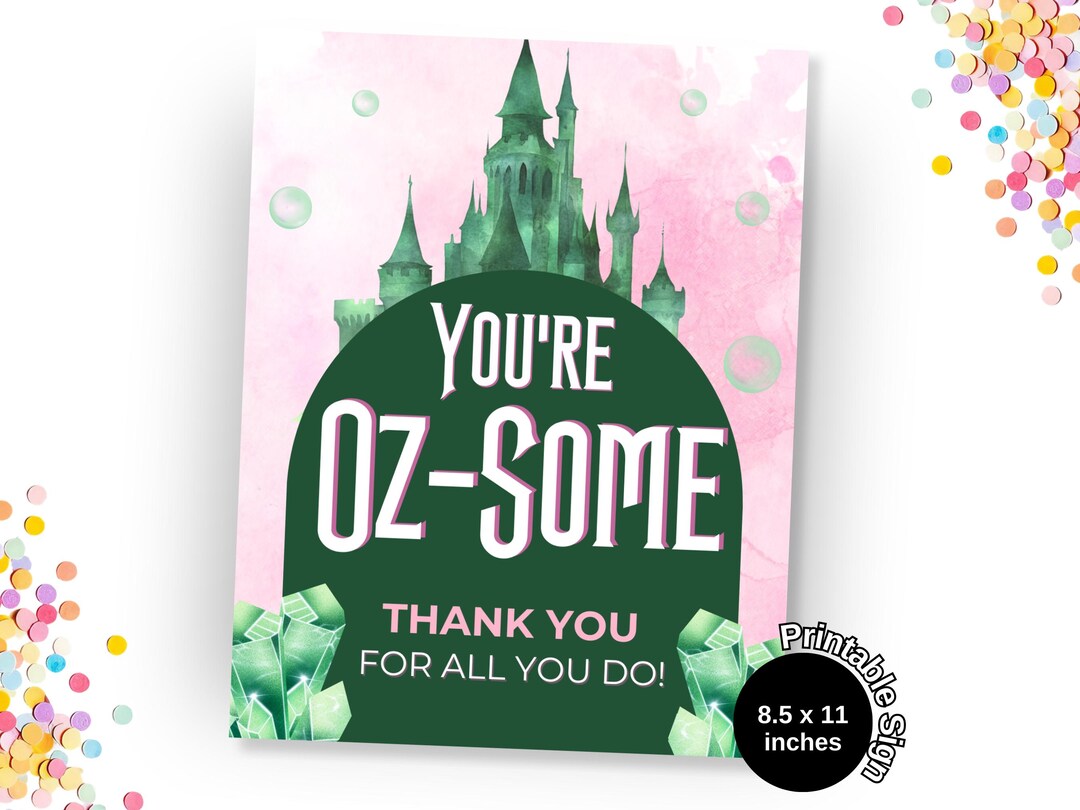 Wicked Teacher Appreciation Sign Printable Theme Ideas Sign for ...