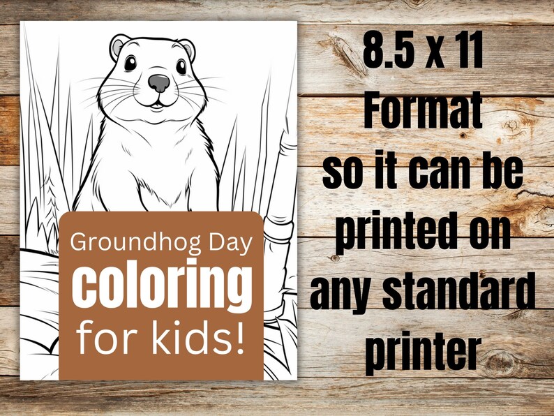 Printable Groundhog Day Coloring Pages, Kids Groundhog Coloring Sheets ...