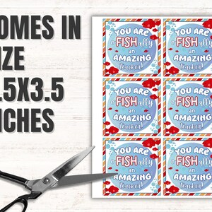 Teacher Appreciation Candy Fish Gift Tags Thank You Teacher Gift Tag ...