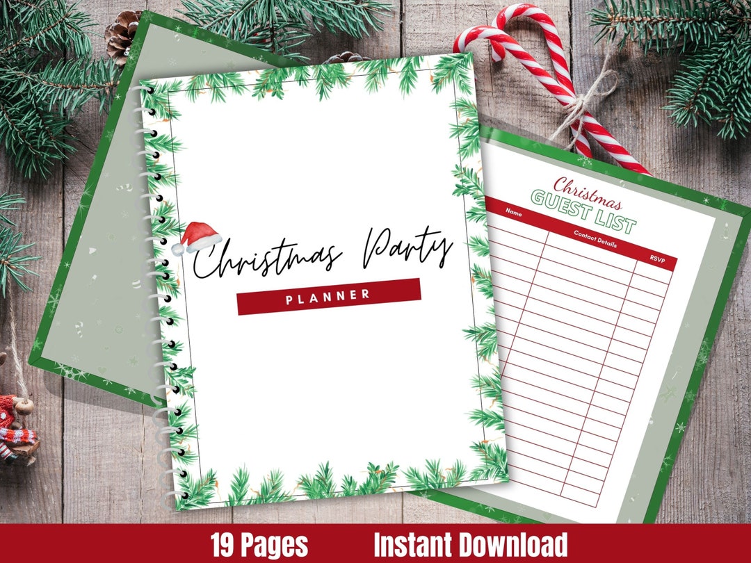 Printable Christmas Party Planner, Planner for Christmas Party, DIY ...