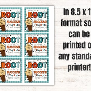 Employee Rootbeer Appreciation Tags Teacher Appreciation Rootbeer Gift ...