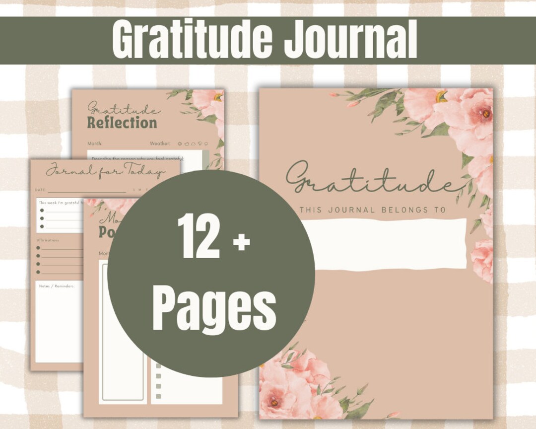 Digital Gratitude Journal, Digital Gratitude Diary, Thankfulness ...