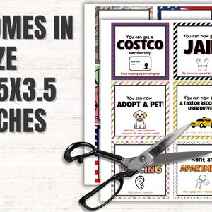 18th Birthday Gift Tag Set 18 Things You Can Do When You Are 18 Gift ...