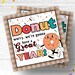 Back to School Donut Tag Printable 1st Day of School Tag Donut Worry ...