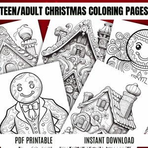 Christmas Coloring Pages, Adult & Teen Christmas Coloring Pages, Winter ...