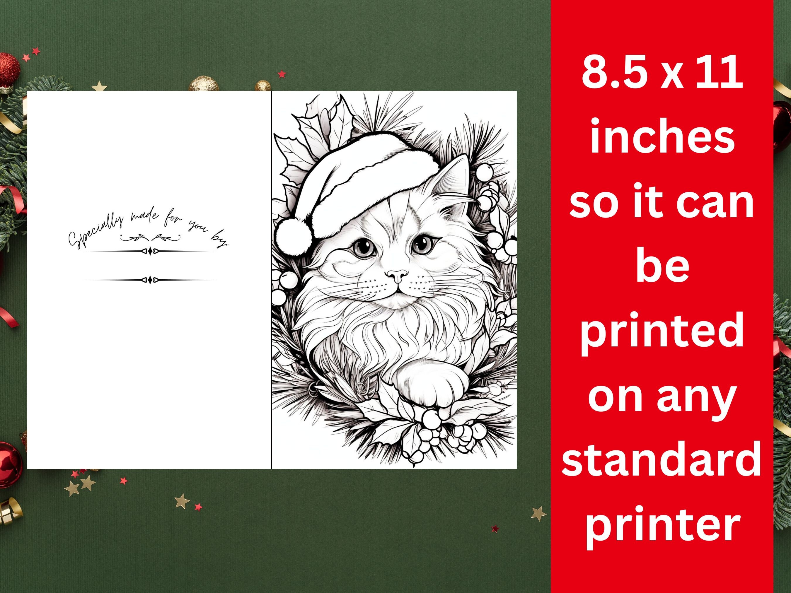 Chrismas Cards to Color, Christmas Cards Handmade, Christmas Coloring ...