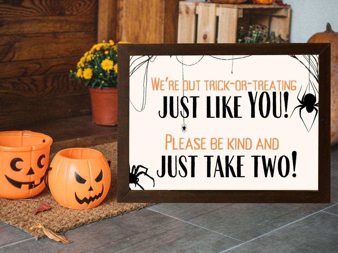Printable Halloween Trick-or-treat Front Door or Porch Candy - Etsy ...
