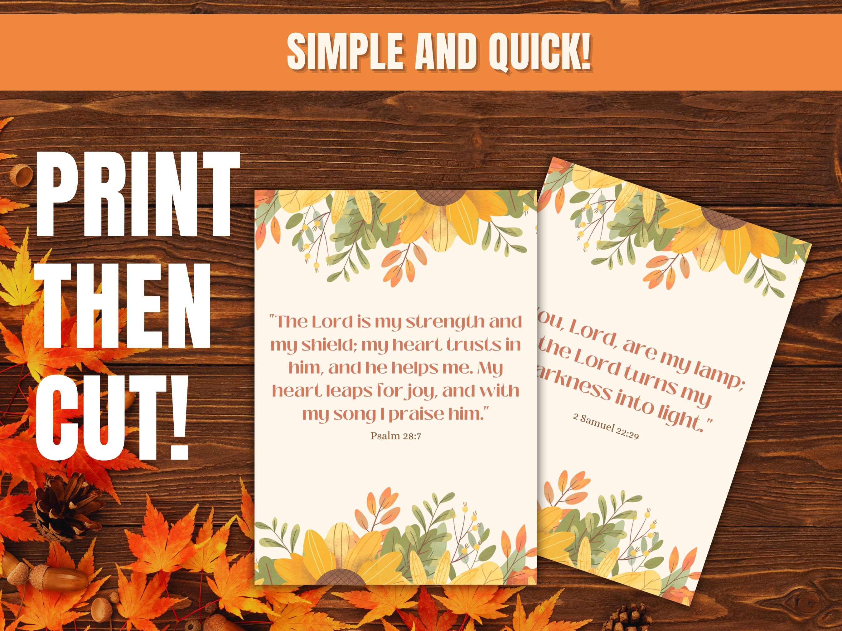 Printable Thanksgiving Scripture Cards Bible Verse - Etsy