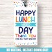Lunch Hero Day Gift Tag Printable Lunch Hero Thank You Tag Lunch Hero ...