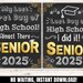 First Day of Senior Year Sign Printable First Day of 12th Grade Sign ...