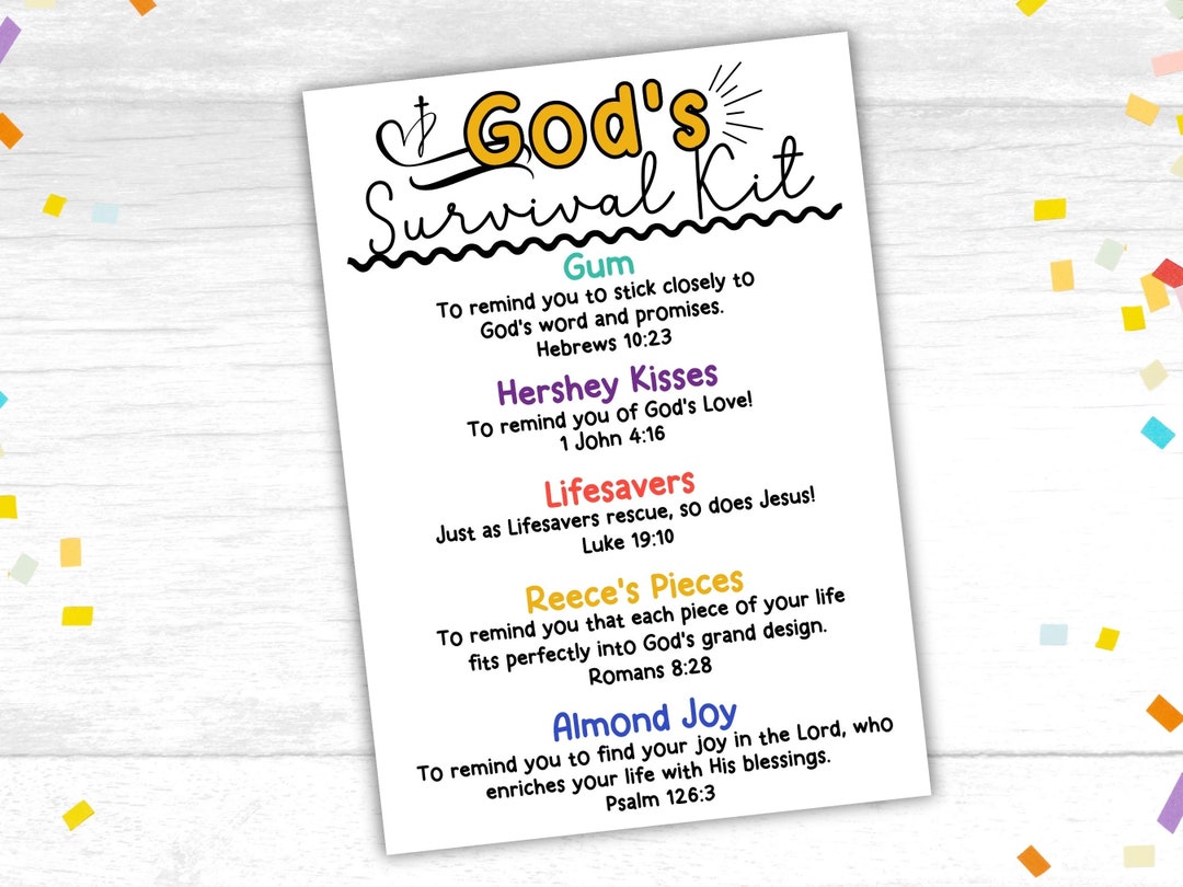 God's Survival Kit Church Tags Printable Survival Kit From God ...