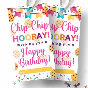 Chip Chip Hooray Birthday Gift Tag Printable Birthday Treat Tag Cookie ...