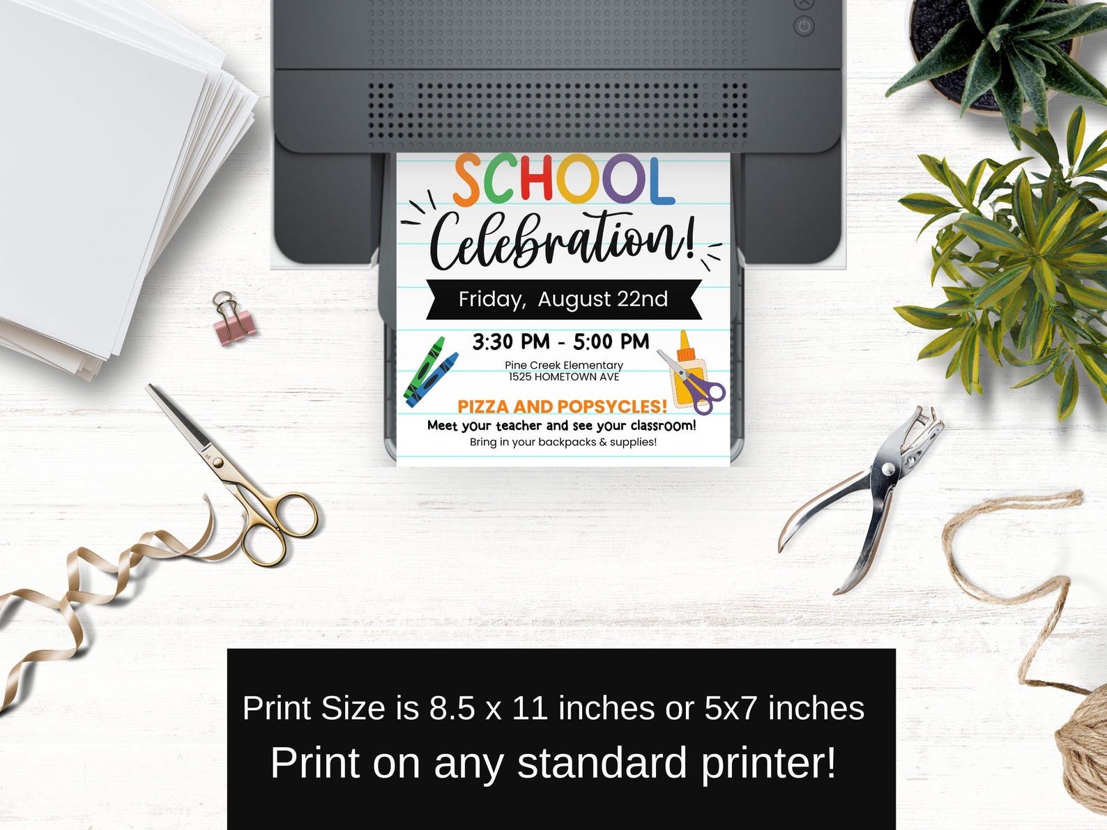 Editable Back-to-school Flyer Canva Template for Schools & Teachers ...
