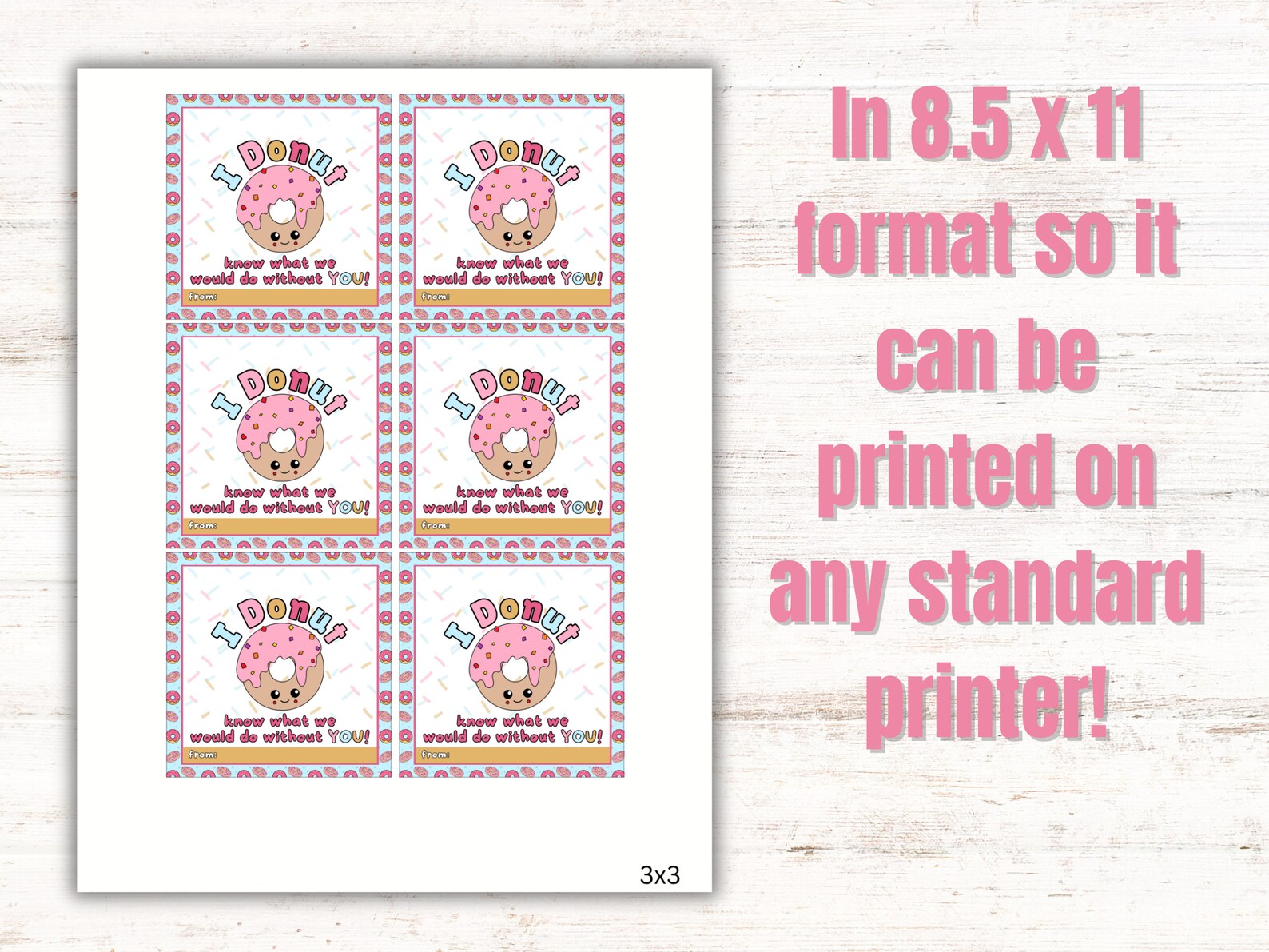 Donut Appreciation Gift Tag Staff Appreciation Donuts Gift Tag Teacher ...