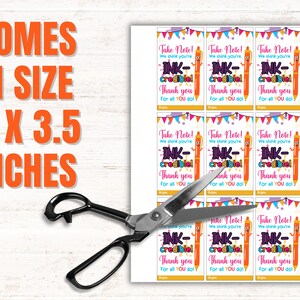 Pen Thank You Gift Tag Teacher Staff Appreciation Week Gift Tag ...