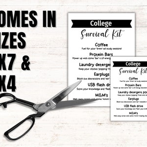 College Survival Kit Gift Printable College Survival Gift College ...