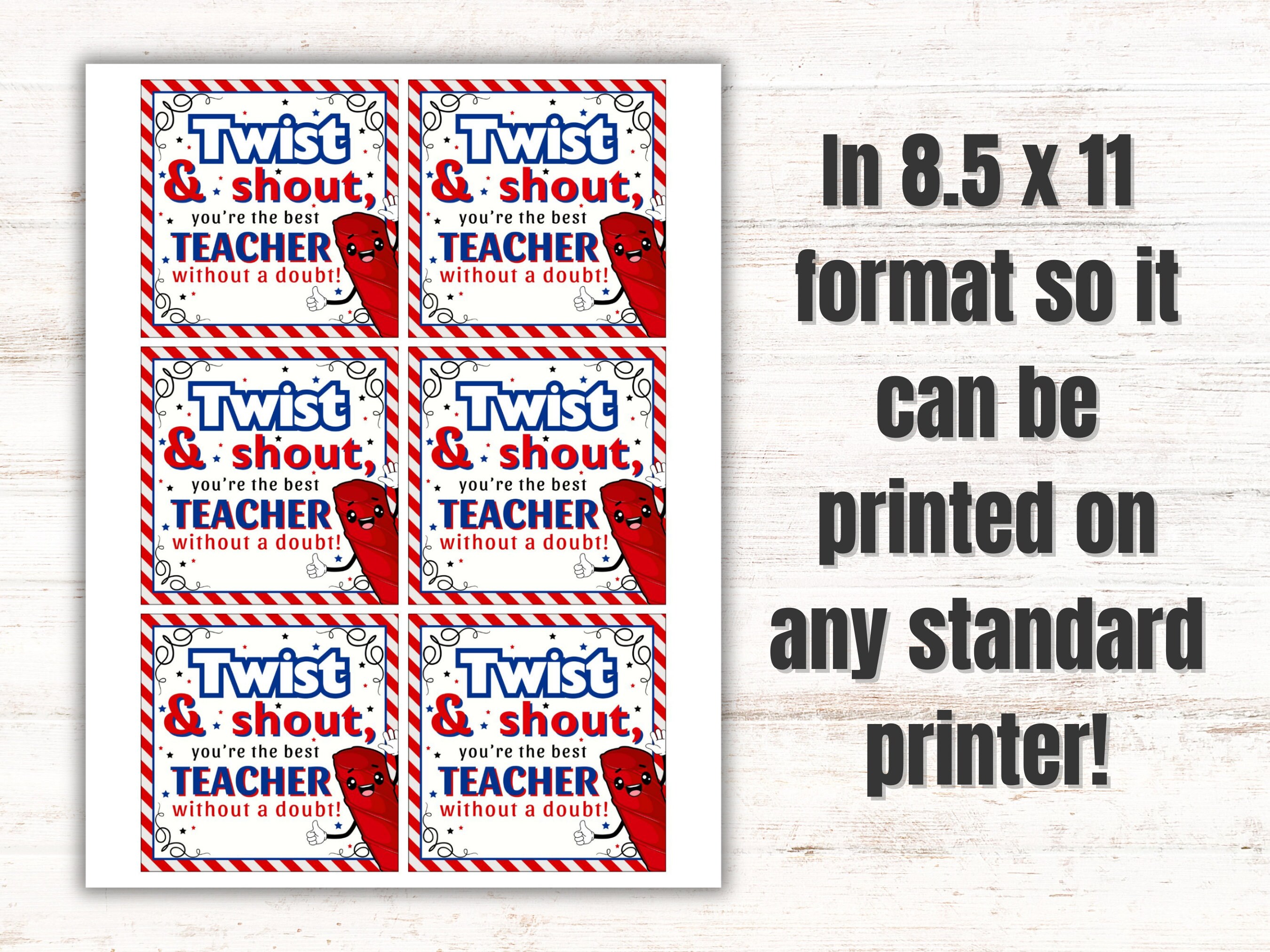 Teacher Appreciation Candy Gift Tags Thank You Teacher Gift Tag Candy ...