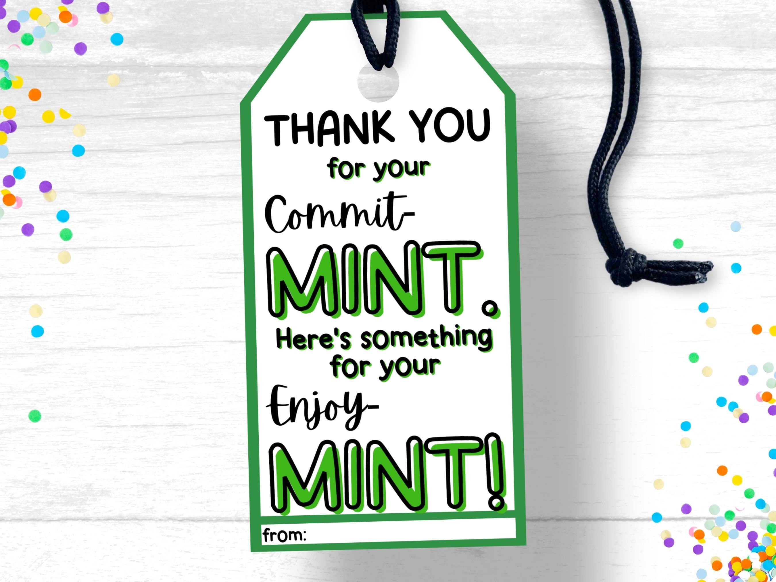 Mint Tags Staff Appreciation Teacher Appreciation Gift Tags Chewing Gum ...