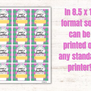 Drink Tags Teacher Appreciation, Teacher Appreciation Coffee Gift Tag ...