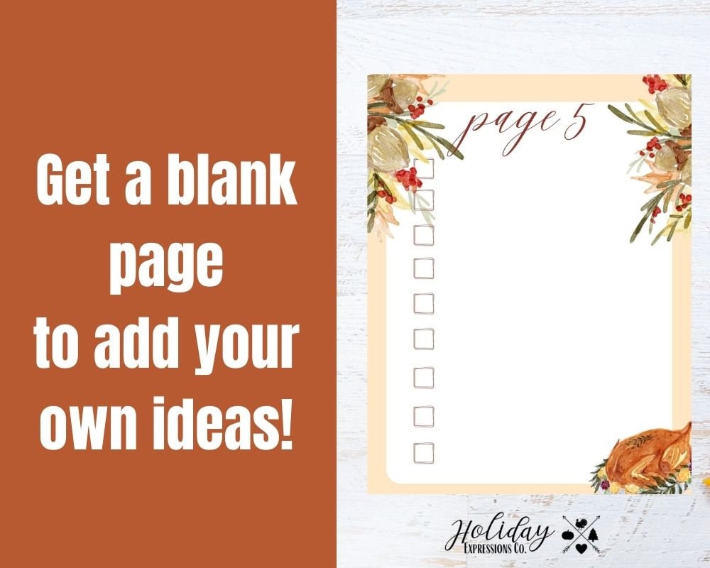 Thanksgiving List, Printable Gratitude Bucket List, Thanksgiving Bucket ...