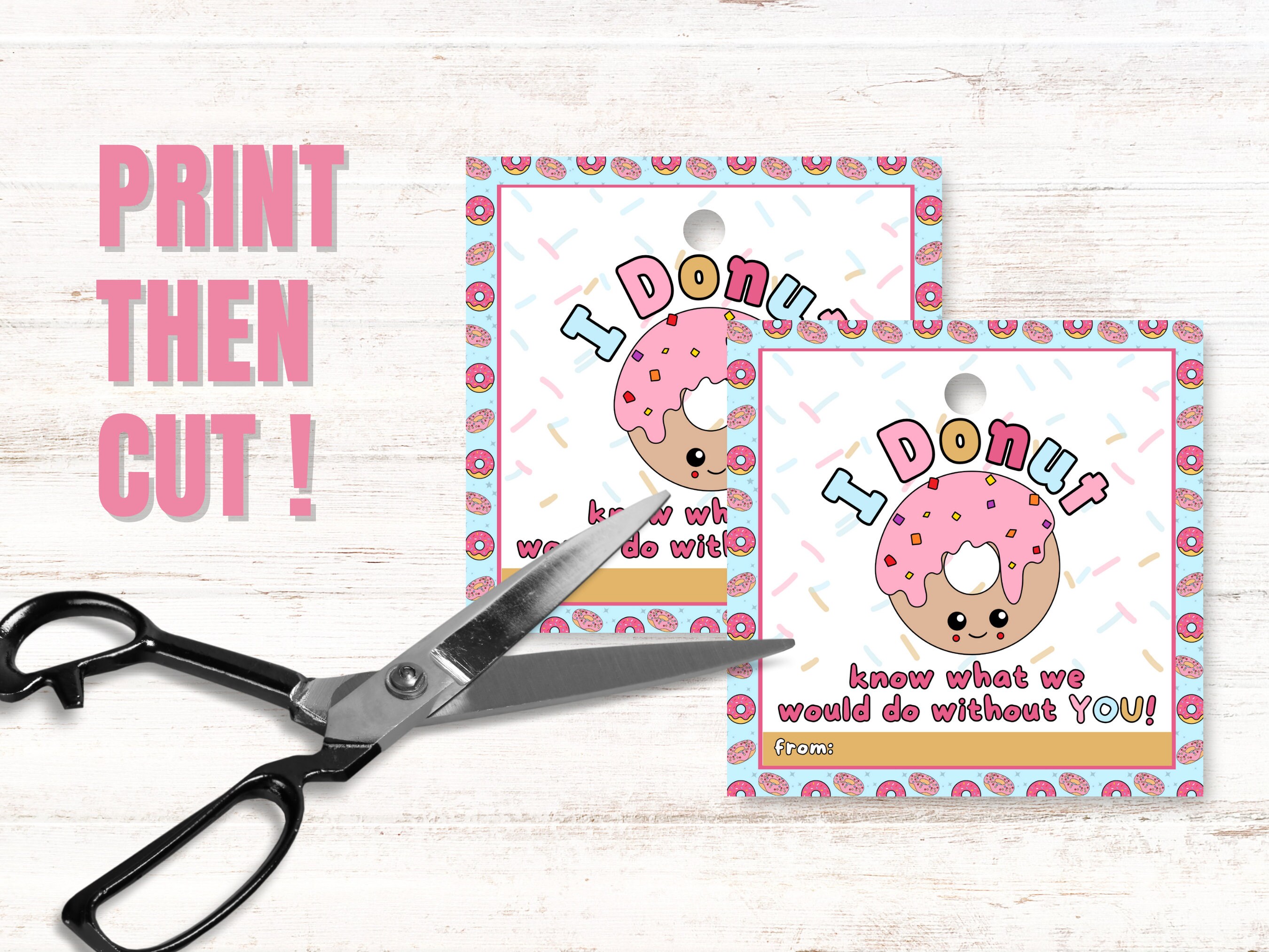 Donut Appreciation Gift Tag Staff Appreciation Donuts Gift Tag Teacher ...