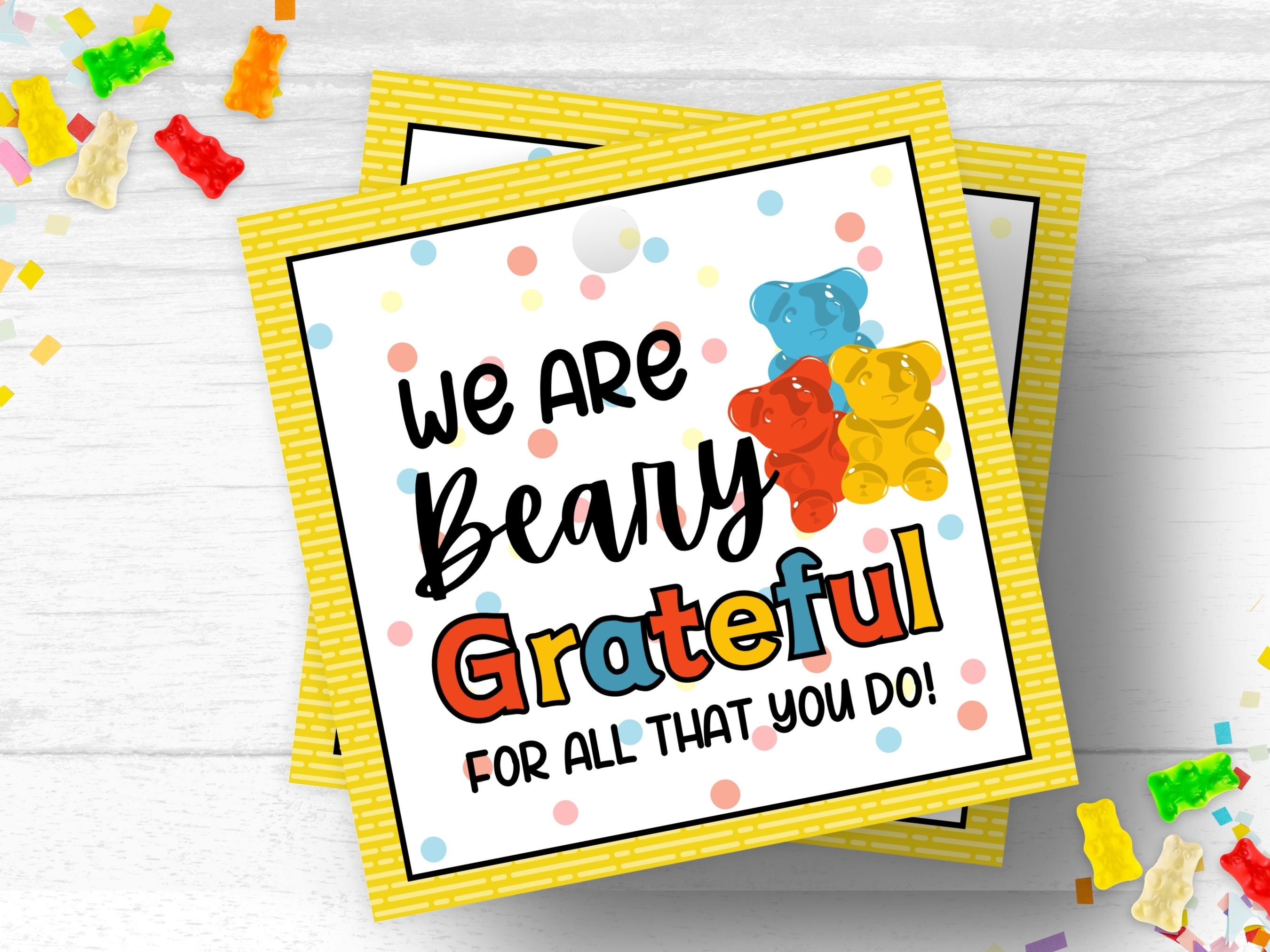Employee Appreciation Gummy Bear Tags Employee Appreciation Tags ...