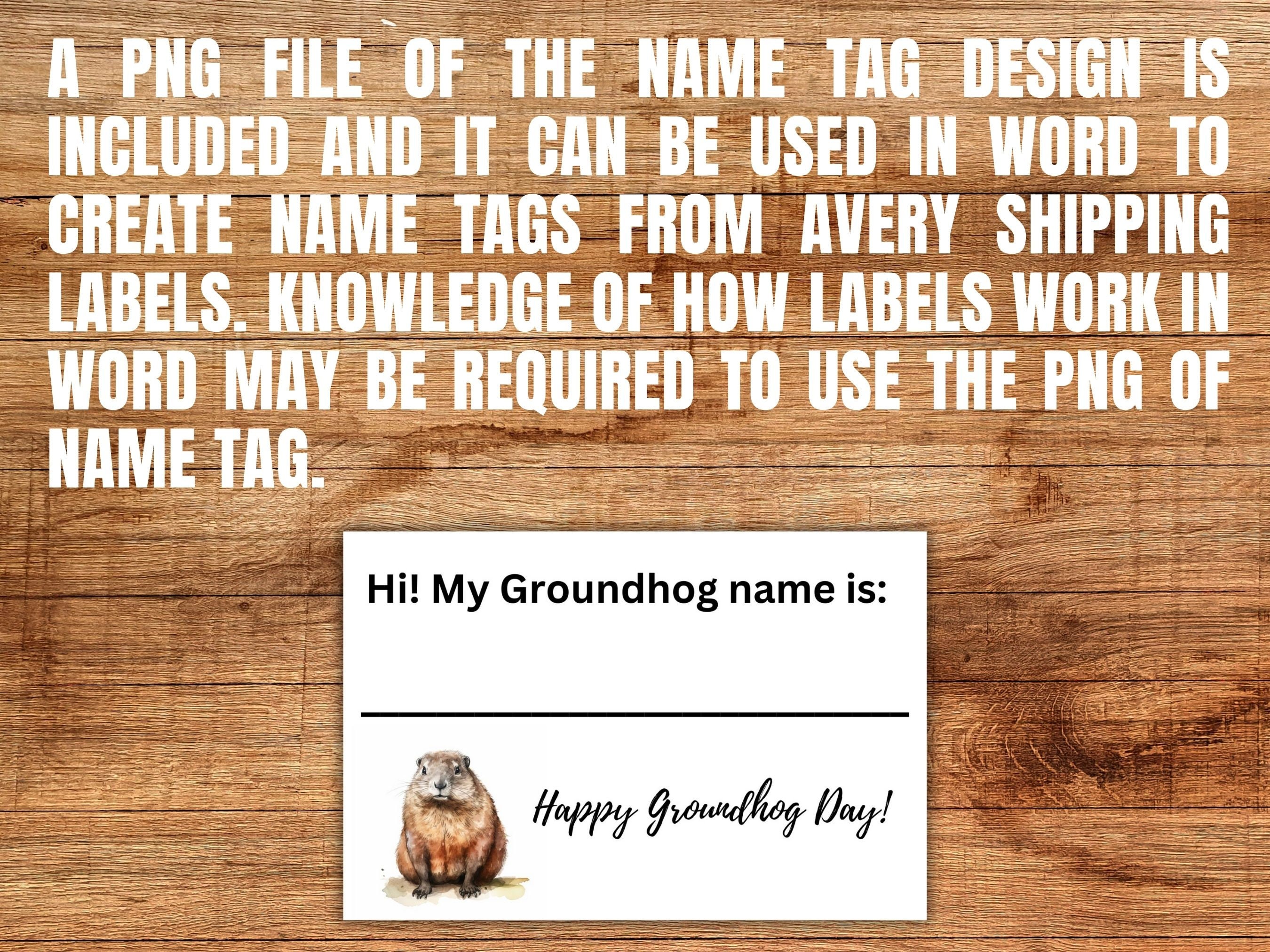 Groundhog Day Name Game Printable, Funny Activity and Game for ...