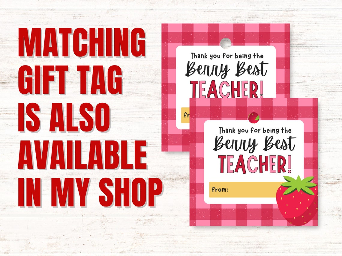 Berry Best Teacher Appreciation Gift Card Holder Primary Teacher ...