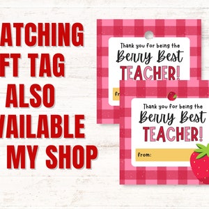 Berry Best Teacher Appreciation Gift Card Holder Primary Teacher ...