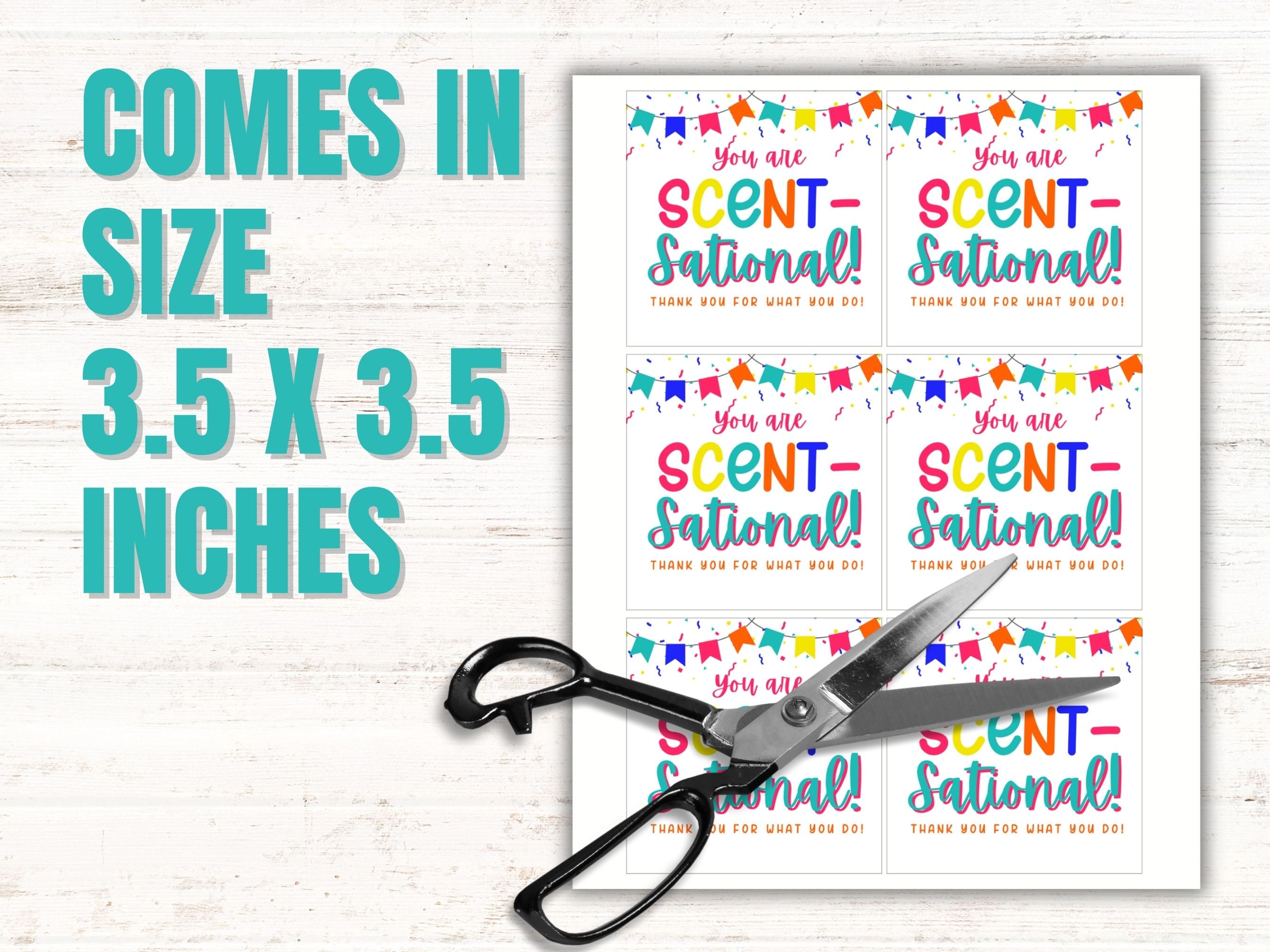 Scent-sational Candle Tag Teacher Appreciation Tag Candle Gift Tag ...