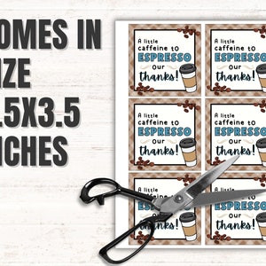 Staff Appreciation Coffee Tags Teacher Appreciation Tag Thanks a Latte ...