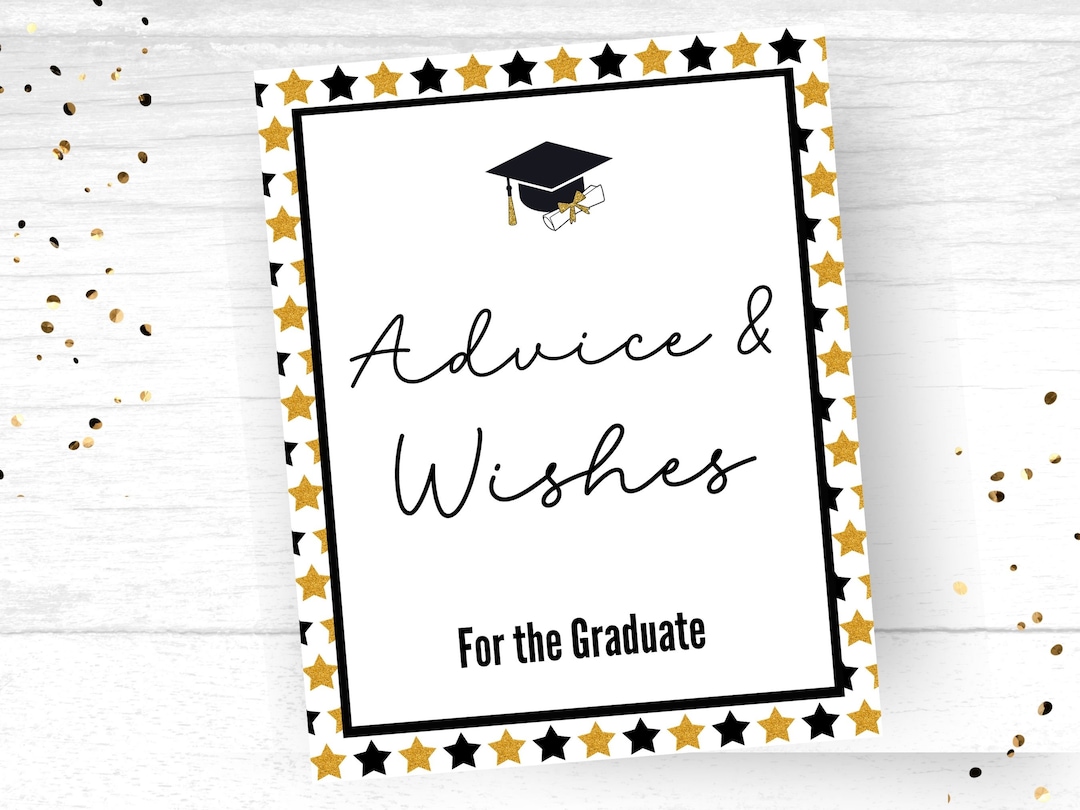 Graduation Party Sign Printable Graduation Advice Sign Graduation Party ...
