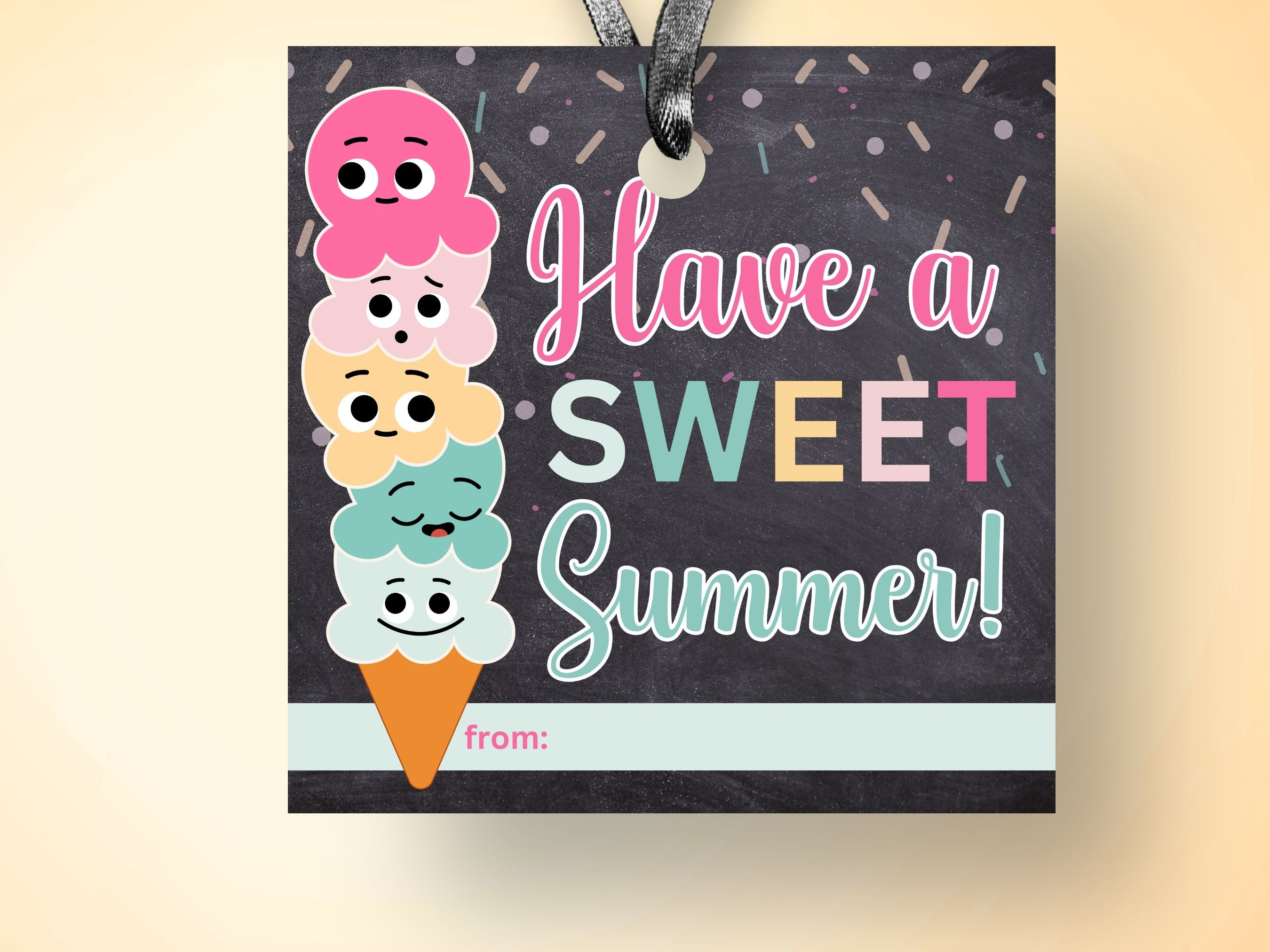 Have A Sweet Summer Tag End of Year Student Gift Ice Cream Kids ...