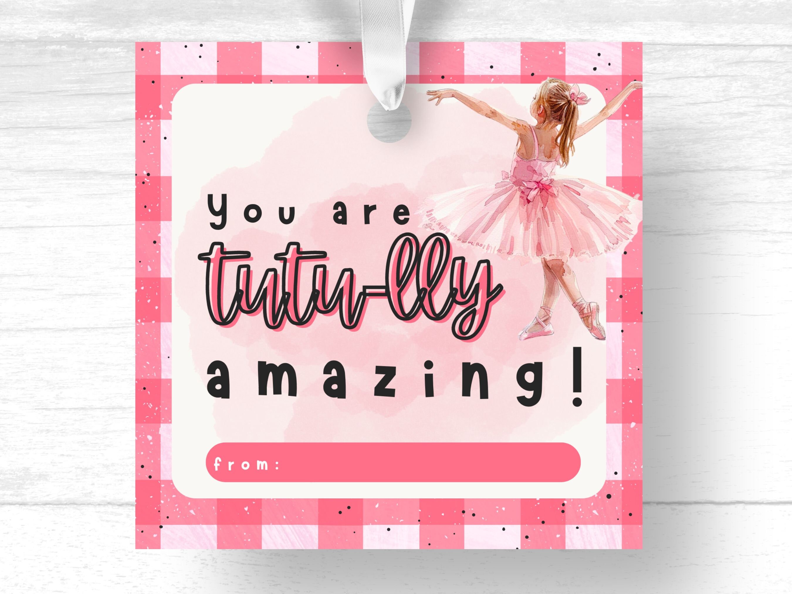 Dance Teacher Gift Tag, Dance Teacher Appreciation Tag, Ballerina Gift ...